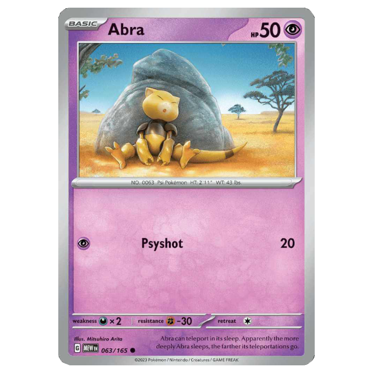 Abra - 151 - 063/165 - Holo Promo "common" – The Game Tree NZ