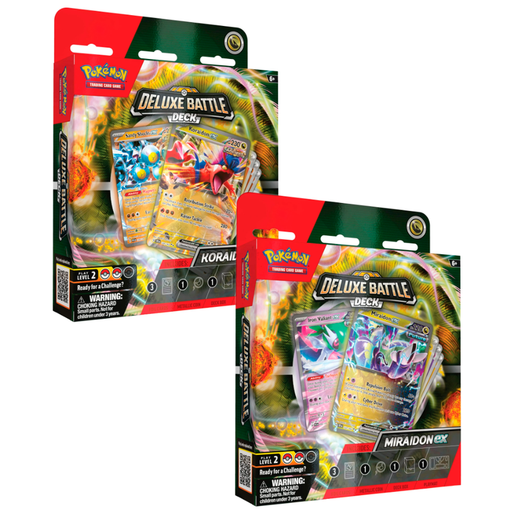 **CLEARANCE** Deluxe Battle Deck featuring Koraidon ex or Miraidon ex ...