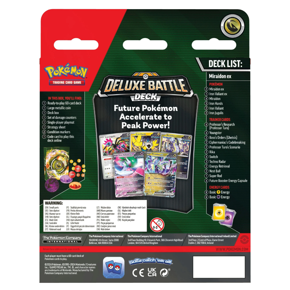 **CLEARANCE** Deluxe Battle Deck featuring Koraidon ex or Miraidon ex ...