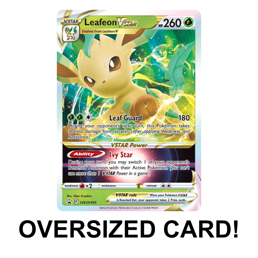 Leafeon VSTAR SWSH195 - Promo Oversized Card – The Game Tree NZ