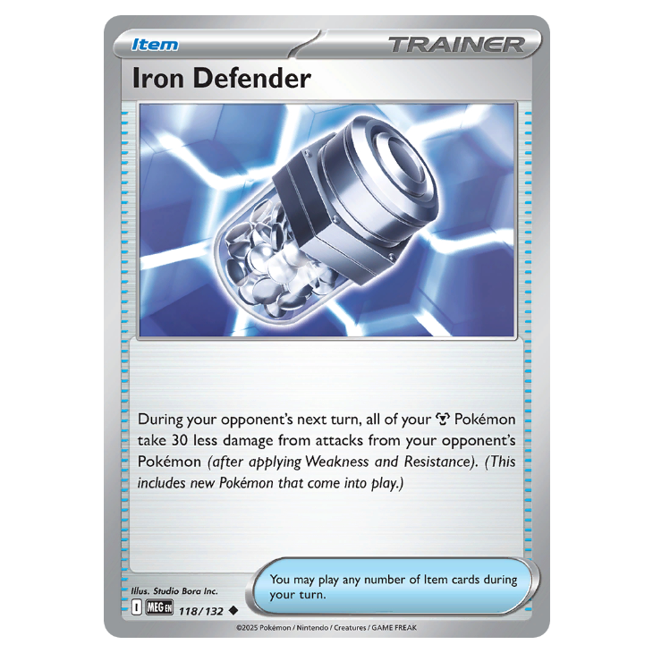 Iron Defender - Mega Evolution - 118/132 - Uncommon – The Game Tree NZ
