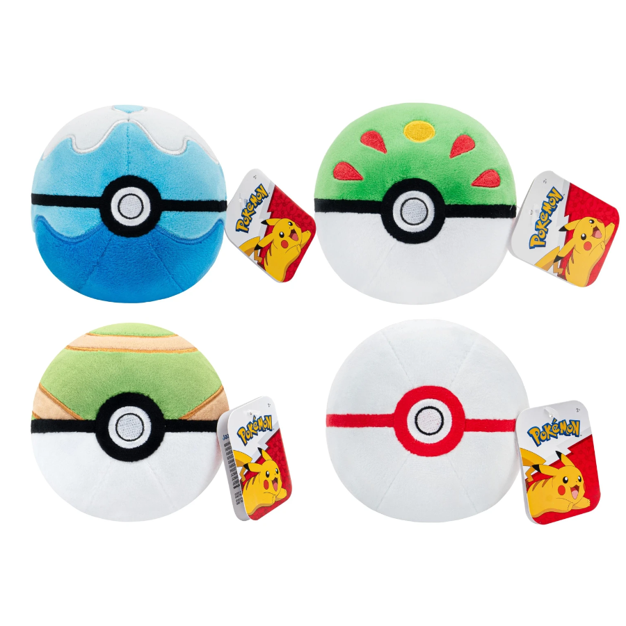 Pokemon 5 inch Poke Ball Plush - Dive Ball, Friend Ball, Nest Ball or ...