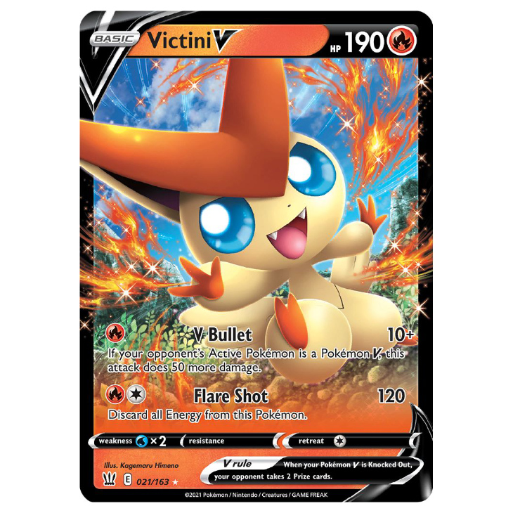 Victini V - Battle Styles - 021/163 - Holo Ultra Rare – The Game Tree NZ