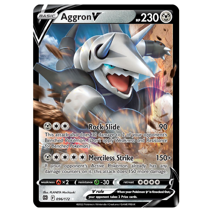 Aggron V - Brilliant Stars - 096/172 - Holo Ultra Rare – The Game Tree NZ