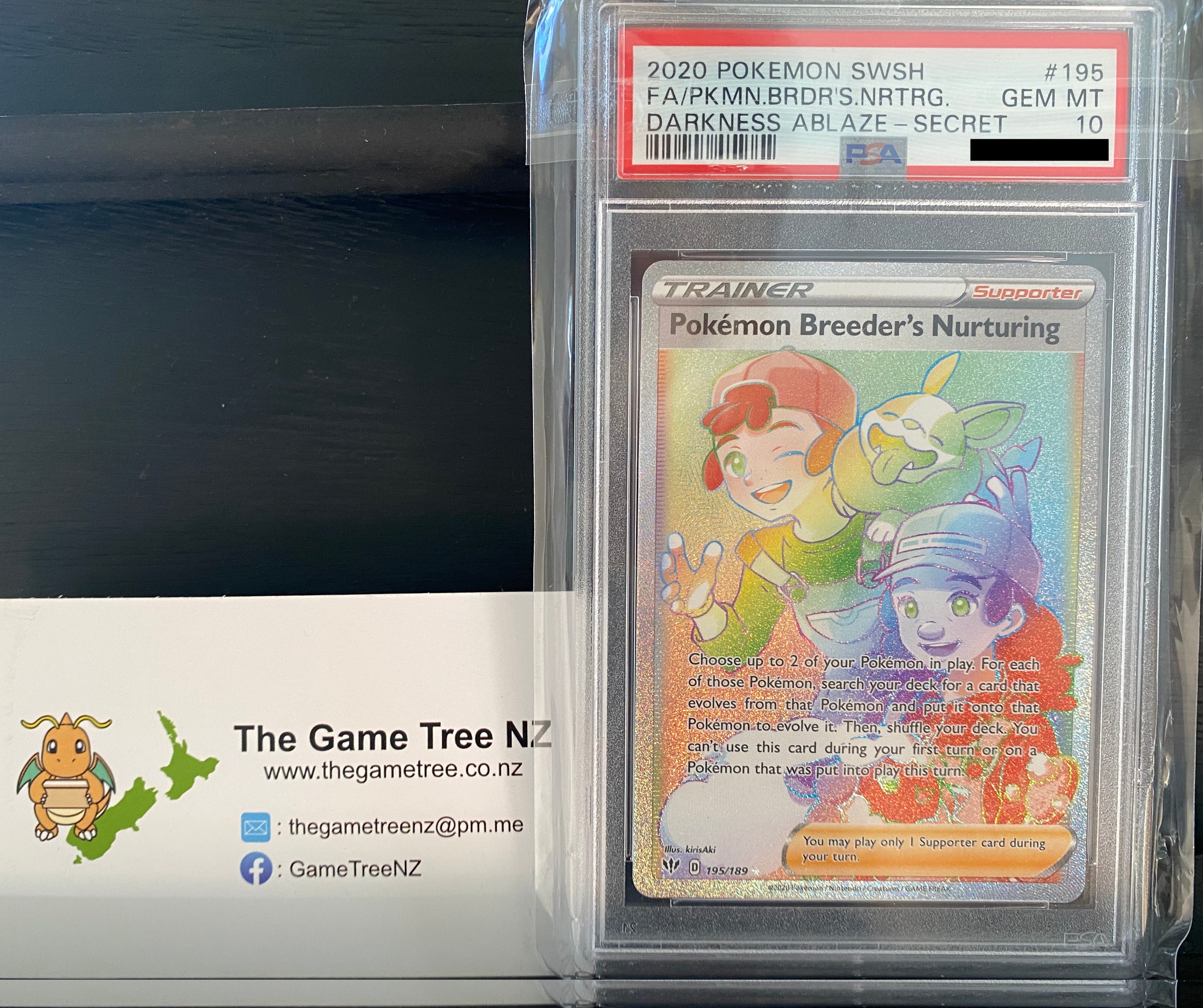 PSA 10 GEM MT Pokemon Breeder's Nurturing - Darkness Ablaze 195/189 – The Game Tree NZ