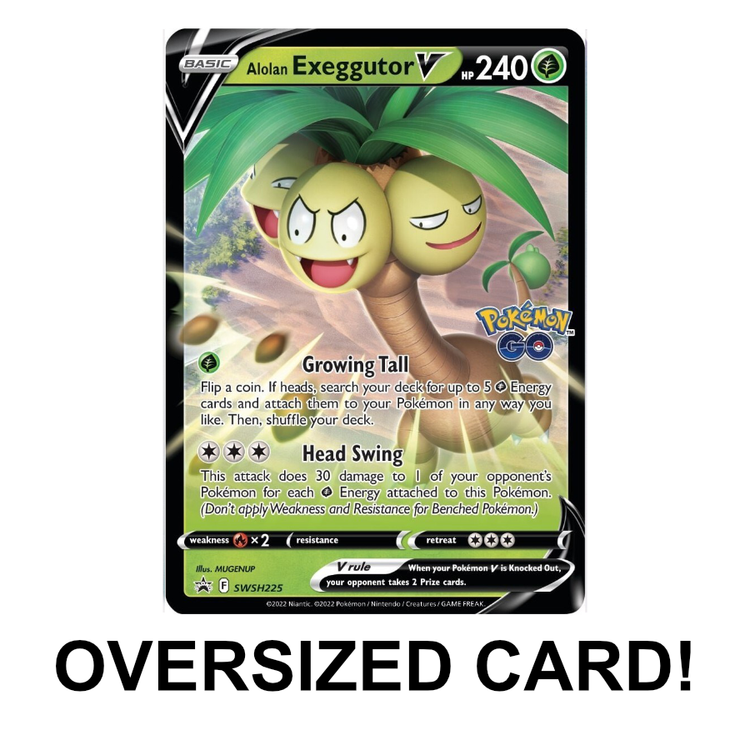 Alolan Exeggutor V SWSH225 - Promo Oversized Card – The Game Tree NZ