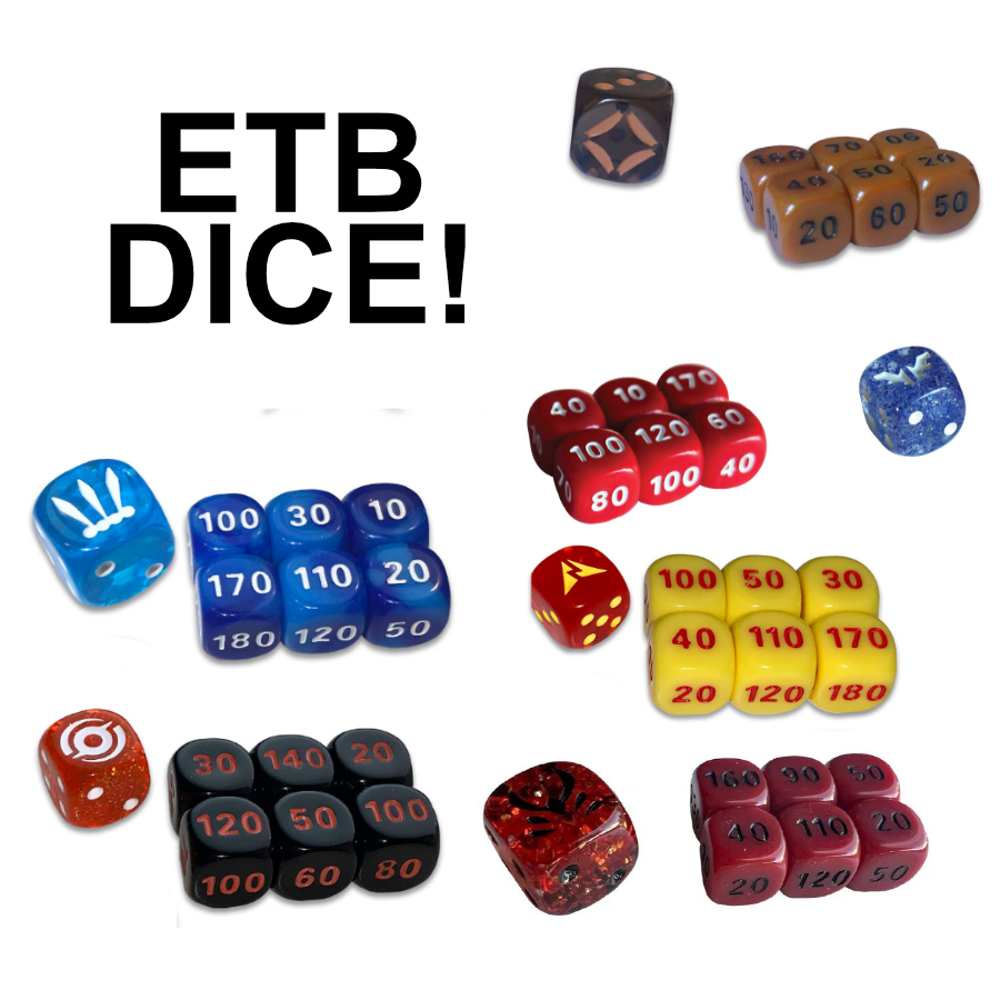 3x ETB Dice (Assorted) (Meowth Club) – The Game Tree NZ