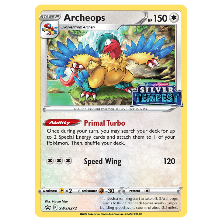 Silver Tempest *SEALED* Holo Promo and mini-deck featuring Archeops, K – The Game Tree NZ